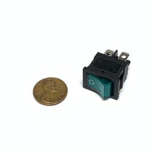 1 Piece Green KCD1-104/N T85 14mm x 20mm rocker switch on off 12v 125v ...