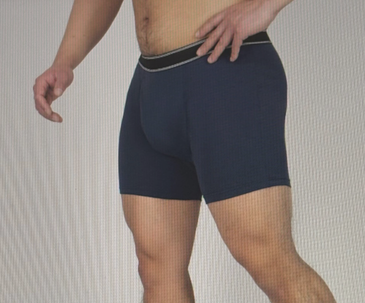 TIICHOO Lrg Navy Blue Cotton Blend Washable Incontinence Boxer Brief ...