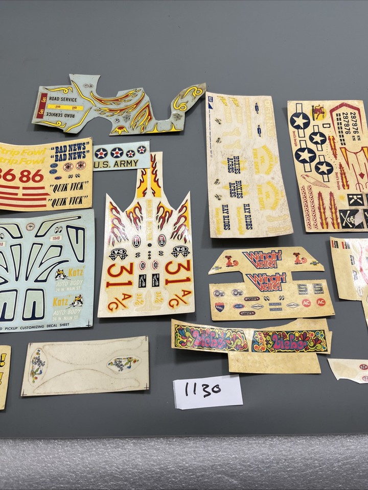 lot Of Vintage Model Car Decals Stickers Sheets Auto Customizing Racing ...