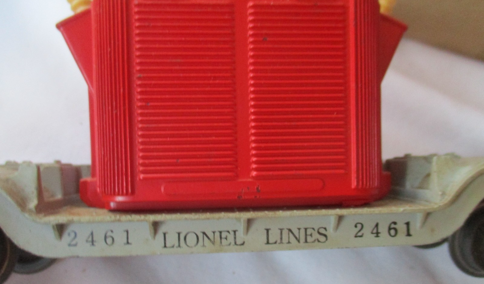 VINTAGE LIONEL TRAINS 2461 TRANSFORMER FLAT CAR | eBay