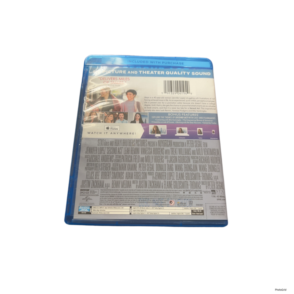 Second Act [Blu-ray] DVD Digital Great ConJennifer Lopez,Leah Remini,Vanessa Hud 191329041949| eBay