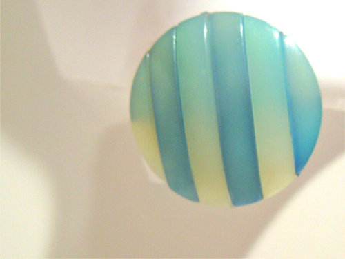 1" Small Blue Striped Lapel Pin Round Acrylic Fashion Retro Colorful | eBay