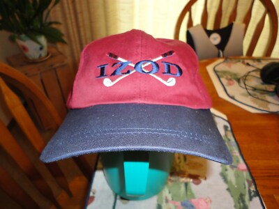 Izod Hat cap osfm leather strapback buckle Vtg | eBay