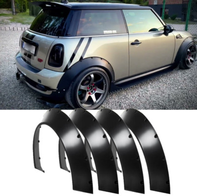 4x Fender Flares Extra Wide Body Kit Wheel Arches 4.5" For Mini Cooper ...