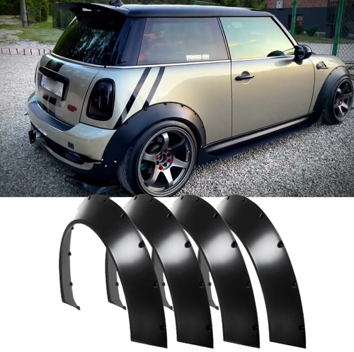 4x Fender Flares Extra Wide Body Kit Wheel Arches 4.5" For Mini Cooper ...