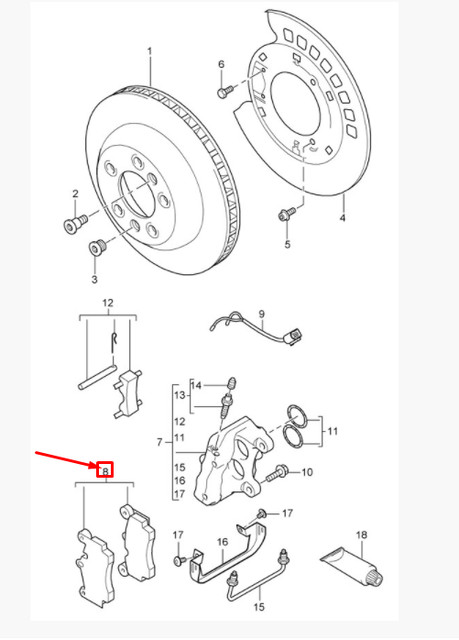 95535293903 Porsche Rear Brake Pad Set OEM for sale online | eBay