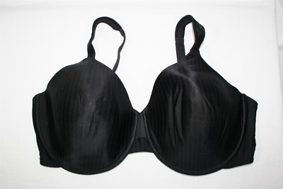 020X07 Playtex 4747 Secrets Perfectly Smooth Underwire Bra 42DD Black ...