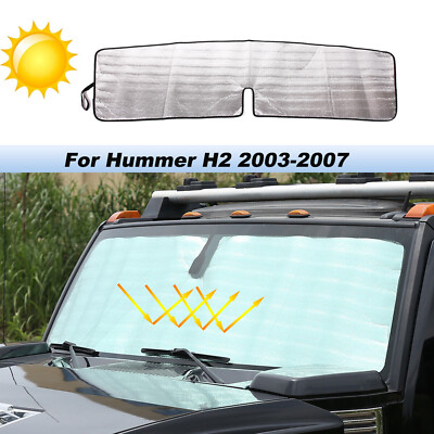 Silver Custom Fit Sun Shade Windshield Heat Shield Screen For 03-2007 ...