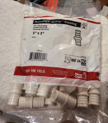 SIOUX CHIEF 645PX4 1" x 1" PowerPex Crimp Coupling F2159, Qty 25 | eBay