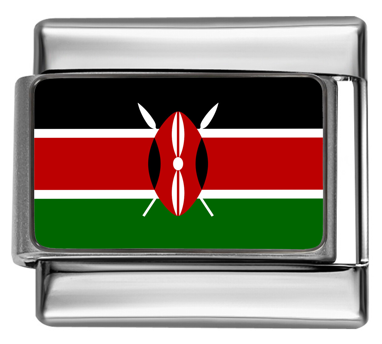 KENYA KENYAN FLAG Photo Italian 9mm Charm PC092 Fits Traditional ...