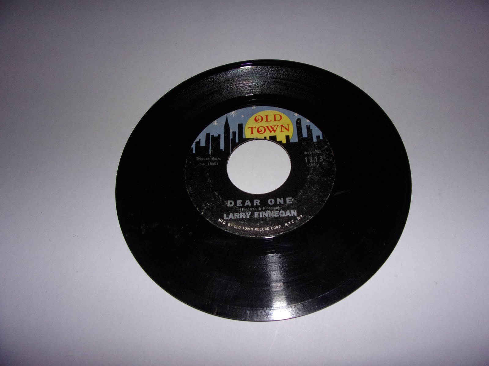 Larry Finnegan: Dear One / Candy Lips / 45 Rpm / 1961 / Old Town 1113 ...