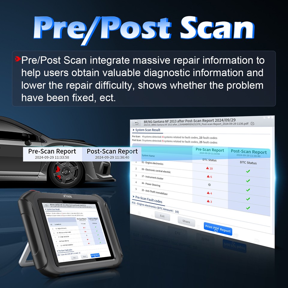 XTOOL D9S Full Diagnostic Scanner Tool Topology Module Coding V.AG ...