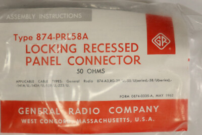 GR General Radio 874-PRL58A Locking Recessed Panel Connector, 14mm, 50 ...