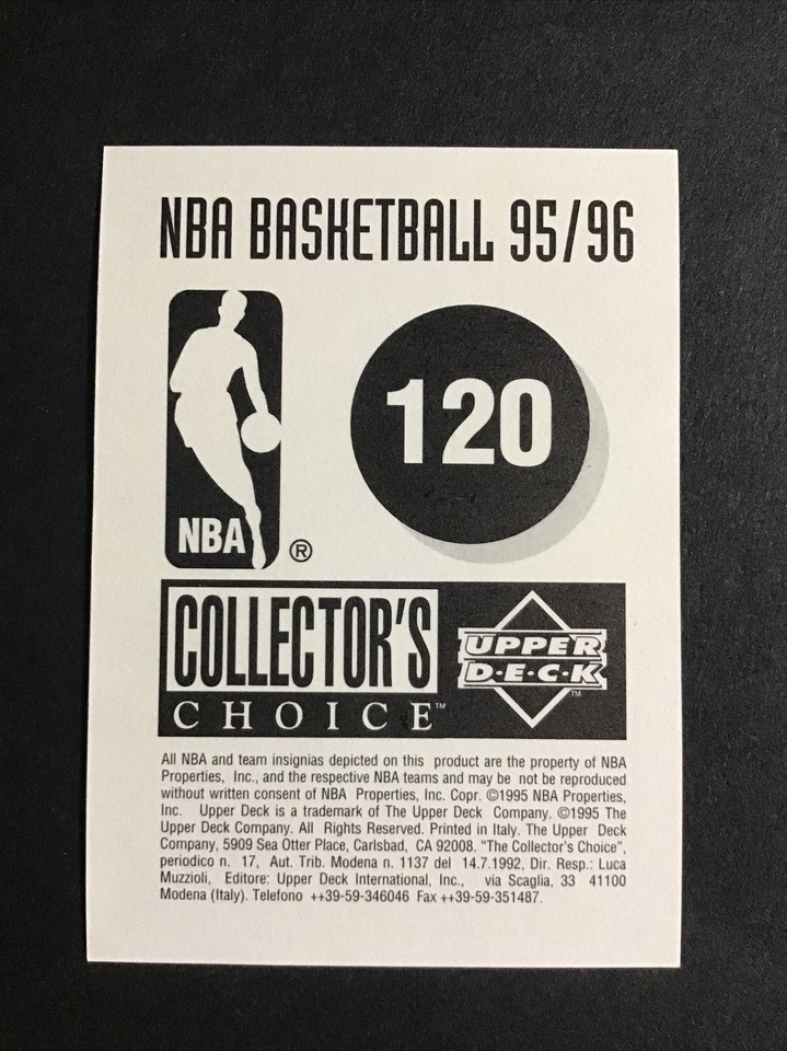 1995-96 Upper Deck EUROPEAN #120 Michael Jordan SHAQ - STICKER - NM ...