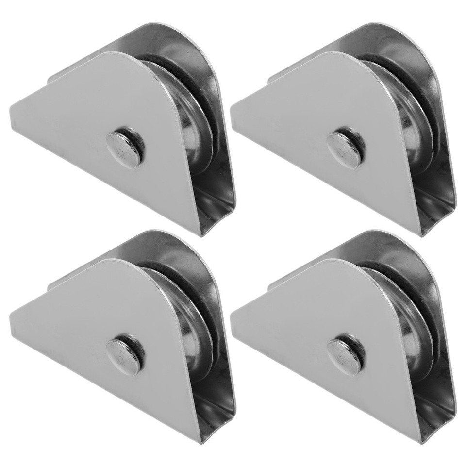 4 Pcs Flag Pole Pulley Accessories Single Sheave Rope Block Repair ...