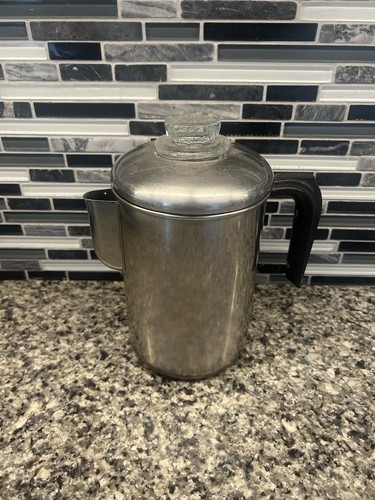 REVERE WARE 1801 8 CUP- STOVE-TOP PERCOLATOR - COPPER BOTTOM COFFEE POT ...