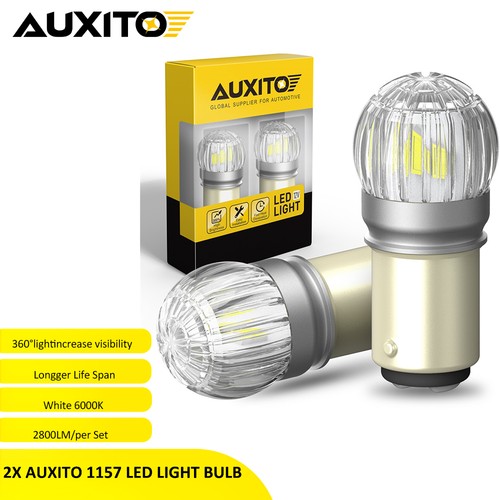 AUXITO LED 1157 7528 Turn Signal Marker Parking Lights Bulb White Lamp ...