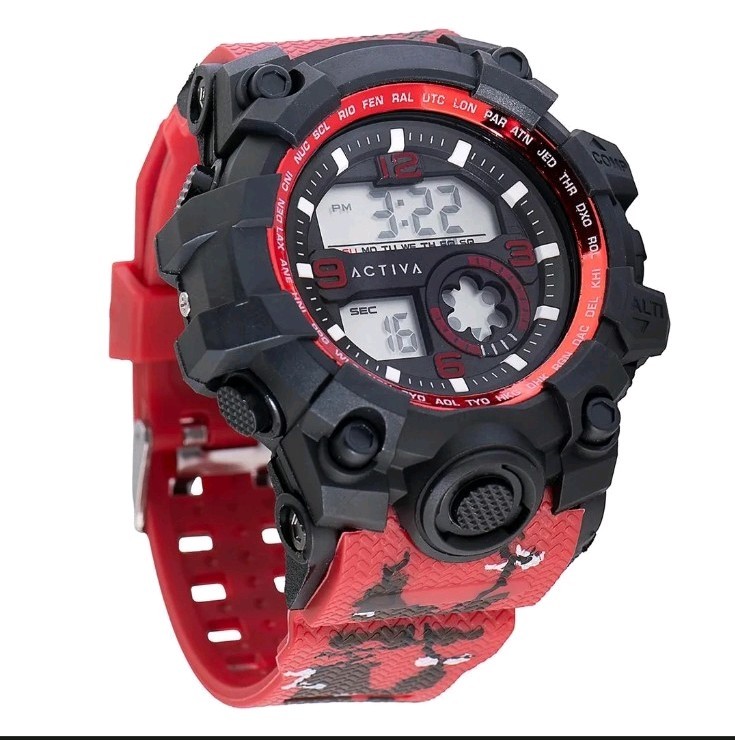 Activa Endurance x Invicta Digital 54.5mm Watch Red / Black ACW435-001 ...
