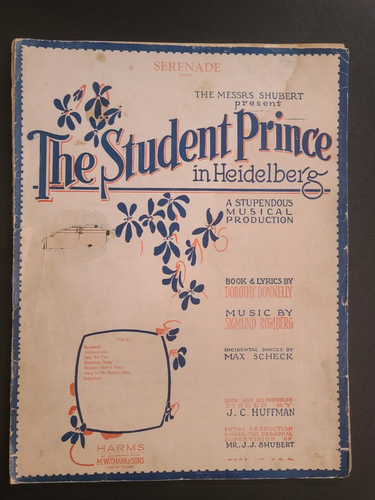 1925 DRINKING SONG Sheet Music from The Student Prince in Heidelberg D ...