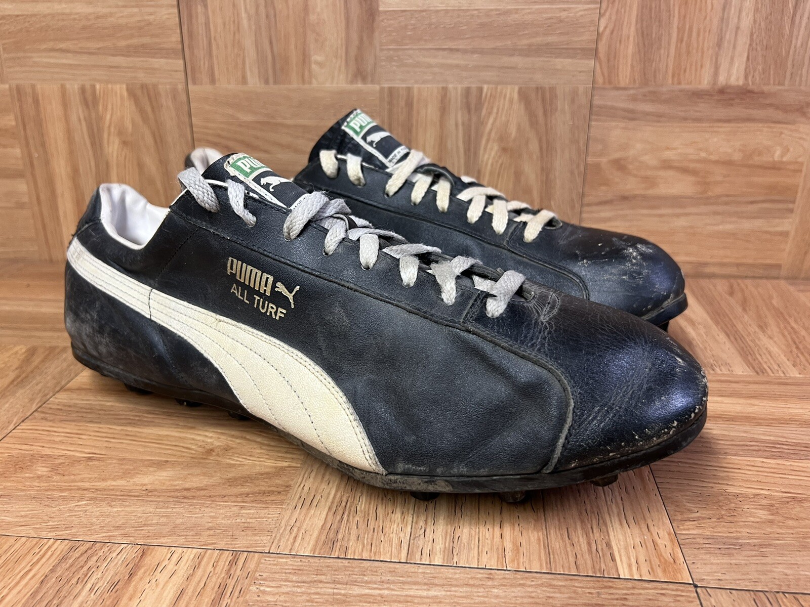 Vintage🔥 PUMA ALL TURF Made in Yugoslavia Cleats Puma Cat Eye Sz 14 ...