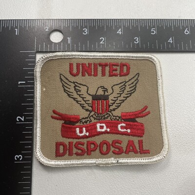 Vtg UNITED DISPOSAL CO. UDC Advertising Patch 29V7 | eBay