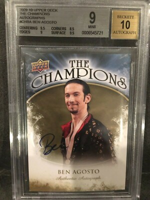 MINT 2009/10 Upper Deck The Champions Autographs BEN AGOSTO #CHBA | eBay