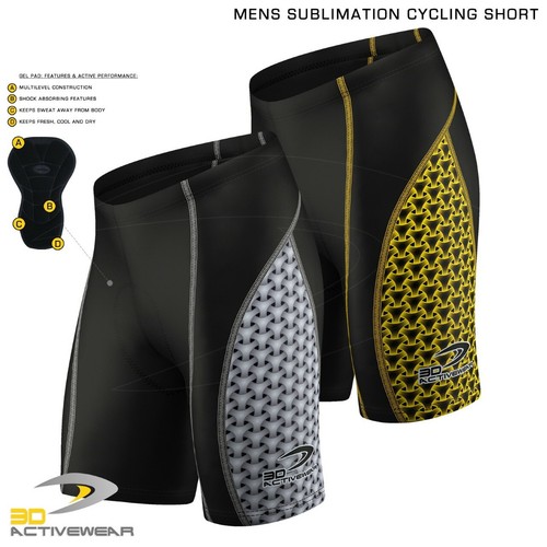 Men's Padded Bike Shorts Cycling Underwear Knicks Bicycle Chamois Pant ...