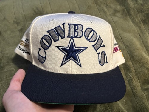 Vintage Dallas Cowboys Hat White Snap Back Super Bowl Champions Wool ...