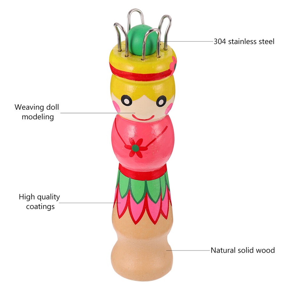 Large Dolly Bobbin French Knitting Knitter Educational Threading Toy | eBay