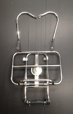 Rear back carry rack spare wheel holder 2 way chrome for Lambretta LI ...