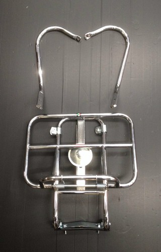 Rear back carry rack spare wheel holder 2 way chrome for Lambretta LI ...