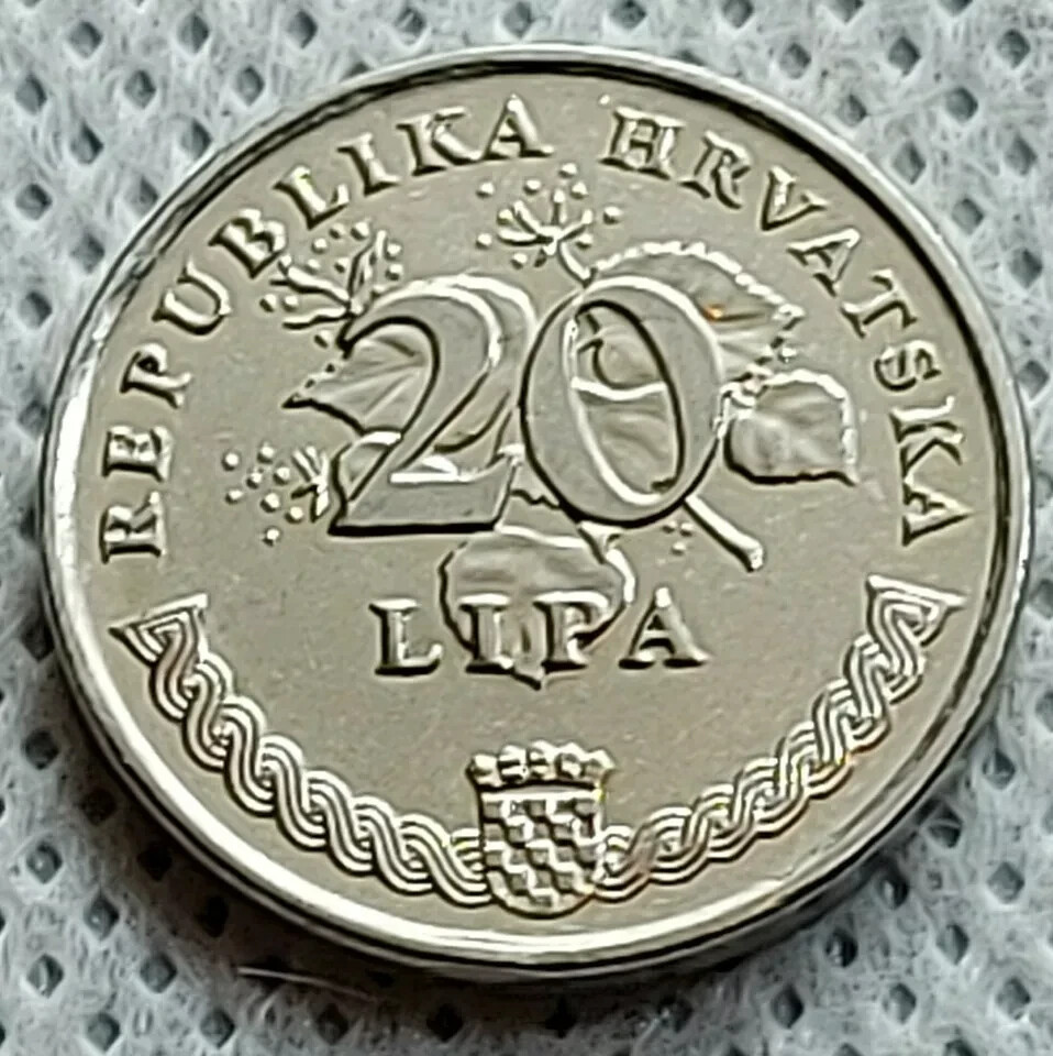 20 Lipa 1995. Croatian coin, 20 Lipa Croatian text - MASLINA, Original ...