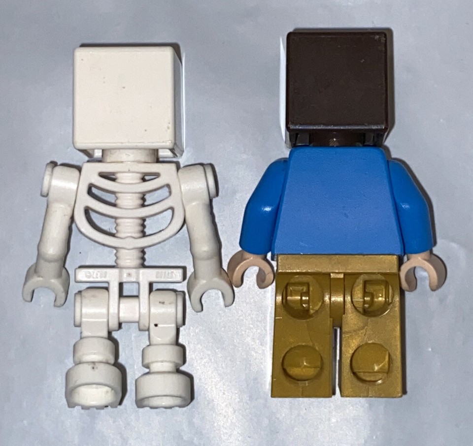 LEGO STEVE & Skeleton MINECRAFT Lot Of 2 mini fig Minifigures | eBay