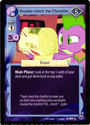 My Little Pony CCG Double-Check the Checklist Uncommon Trading Card | eBay