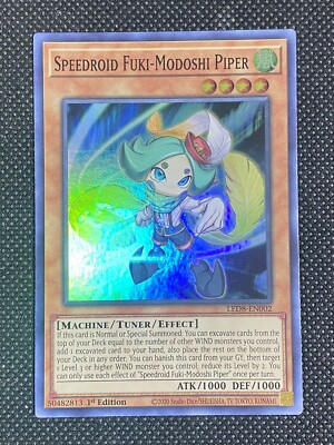 YuGiOh! Speedroid Fuki-Modoshi Piper LED8-EN002 Super Rare 1st Edition ...