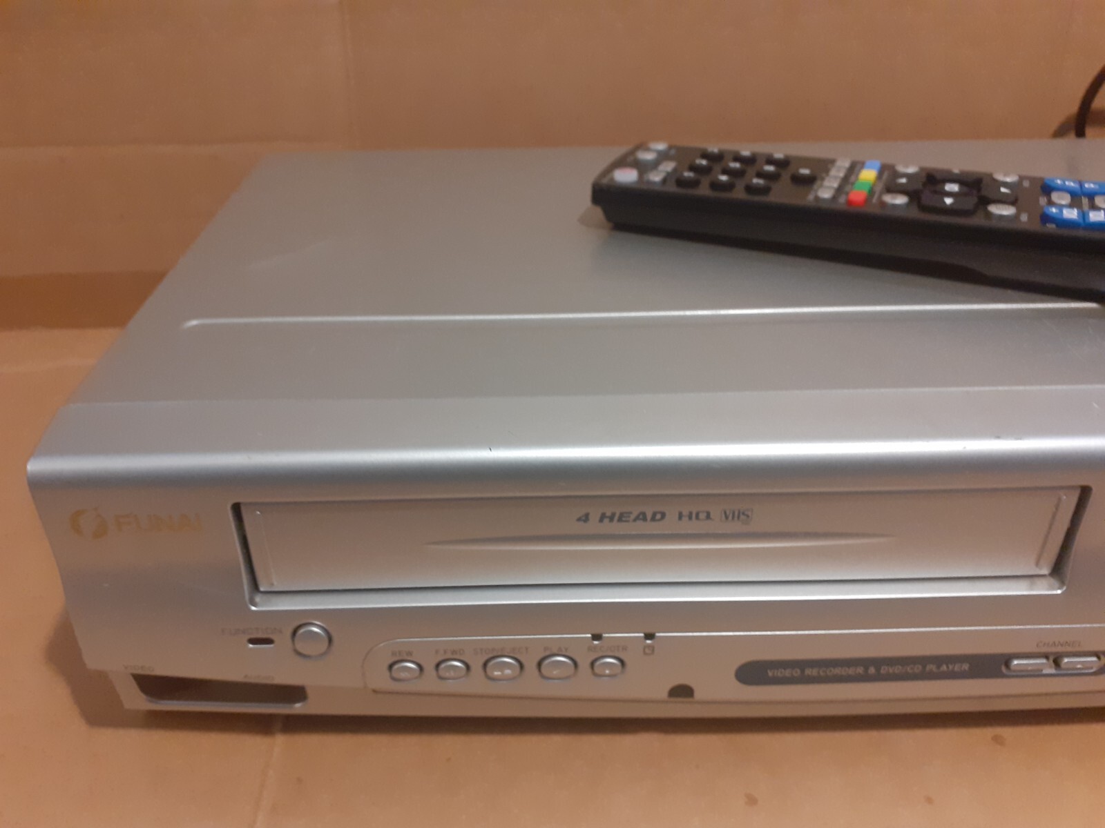FUNAI VCR VHS DVD PLAYER COMBI COMBO Video Cassette 4 HEAD PLAYER ...