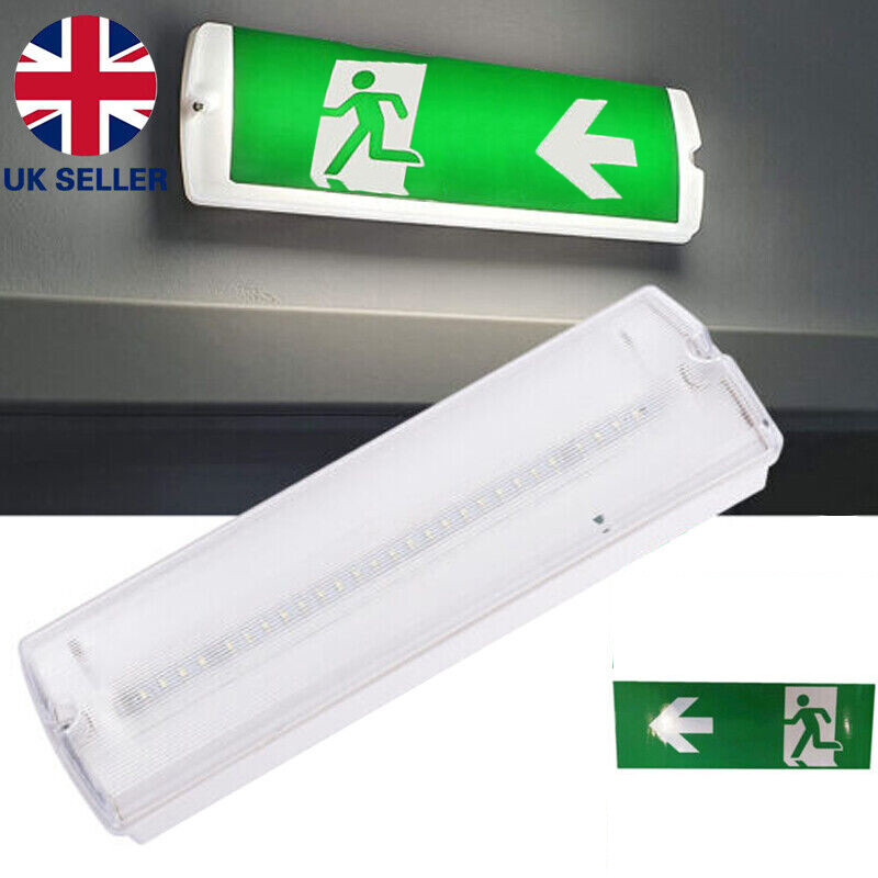 Fire Exit Lamp Led Emergency Light Bulkhead Exit Sign Maintained/non ...