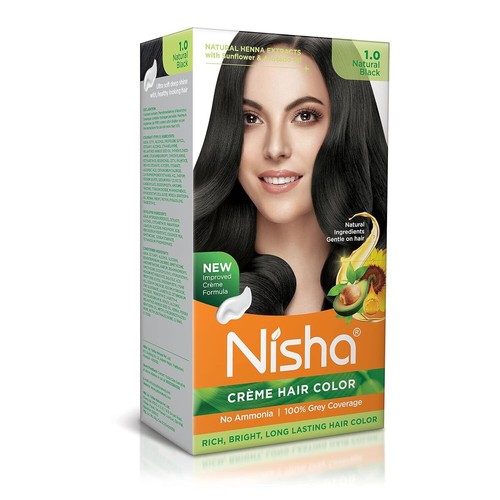 Nisha Creme Hair Color, Permanent Hair Colour for Women, 150gm | eBay