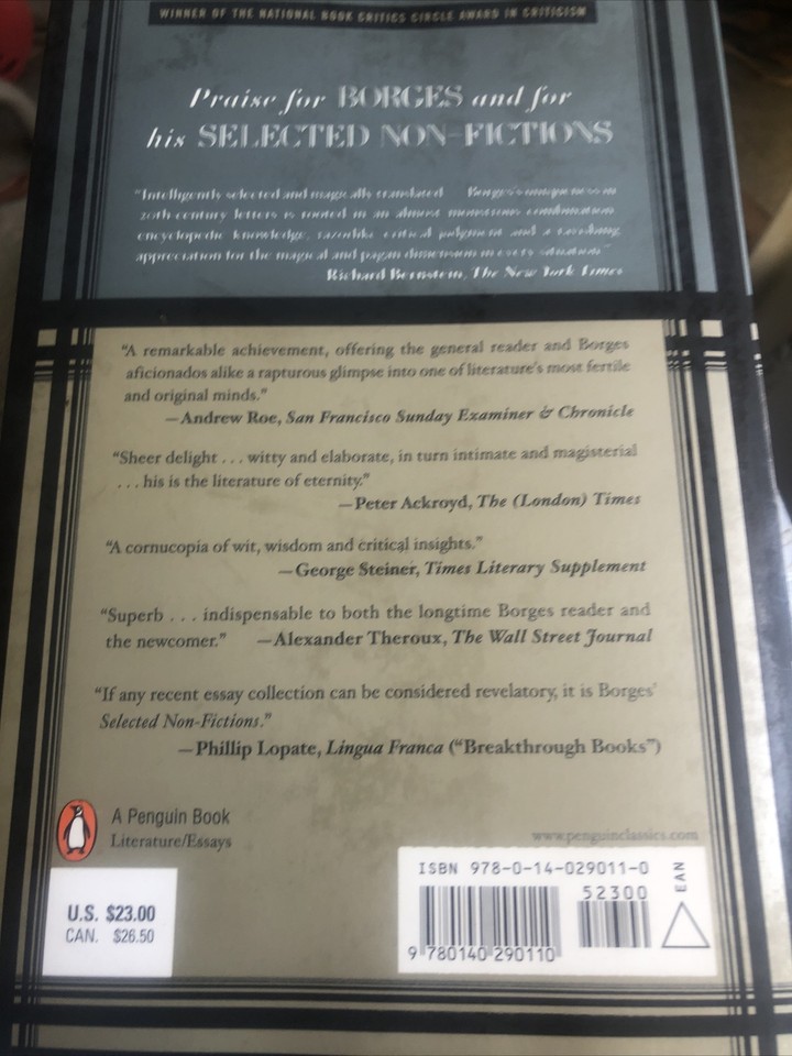 Jorge Luis Borges: Selected Non-Fictions Free Shipping 9780670849475 | eBay