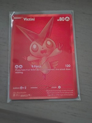 PACK FRESH Red Victini 172/086 - Pokemon Black Bolt White Flare | eBay