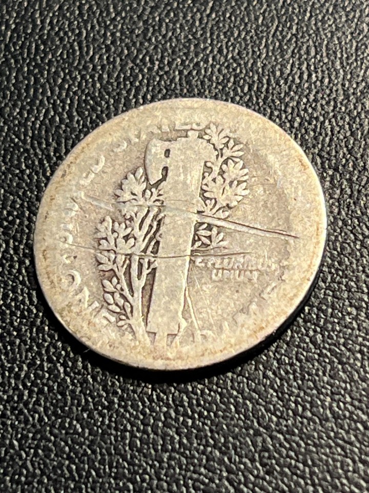 1916-D Key Date Mercury Dime - Filler coin - scratches and gouges #J1 ...