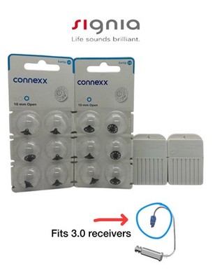 Signia 3.0 Eartips Size 10mm Open & 3.0 Nanocare Filters (2 pack) | eBay