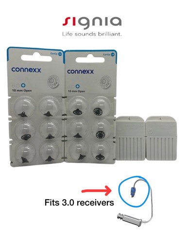 Signia 3.0 Eartips Size 10mm Open & 3.0 Nanocare Filters (2 pack) | eBay