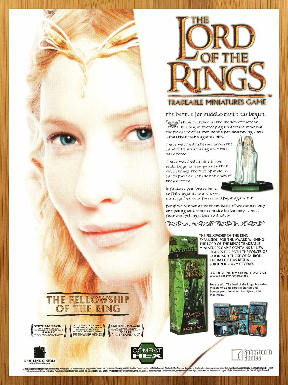 2004 Lord of the Rings Miniatures Game Print Ad/Poster LOTR Movie ...
