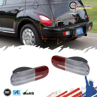 2pcs Rear Bumper Reflector Backup Light Housings For 2001-05 Chrysler ...