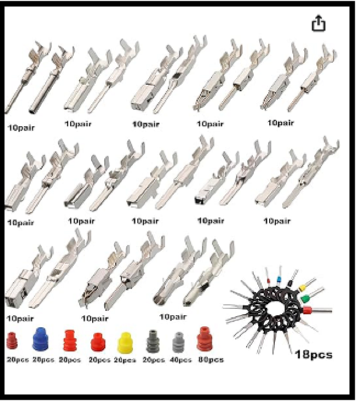 500Pcs Connector Pins Kit Terminal Pin Automotive Car Electrical Pins ...