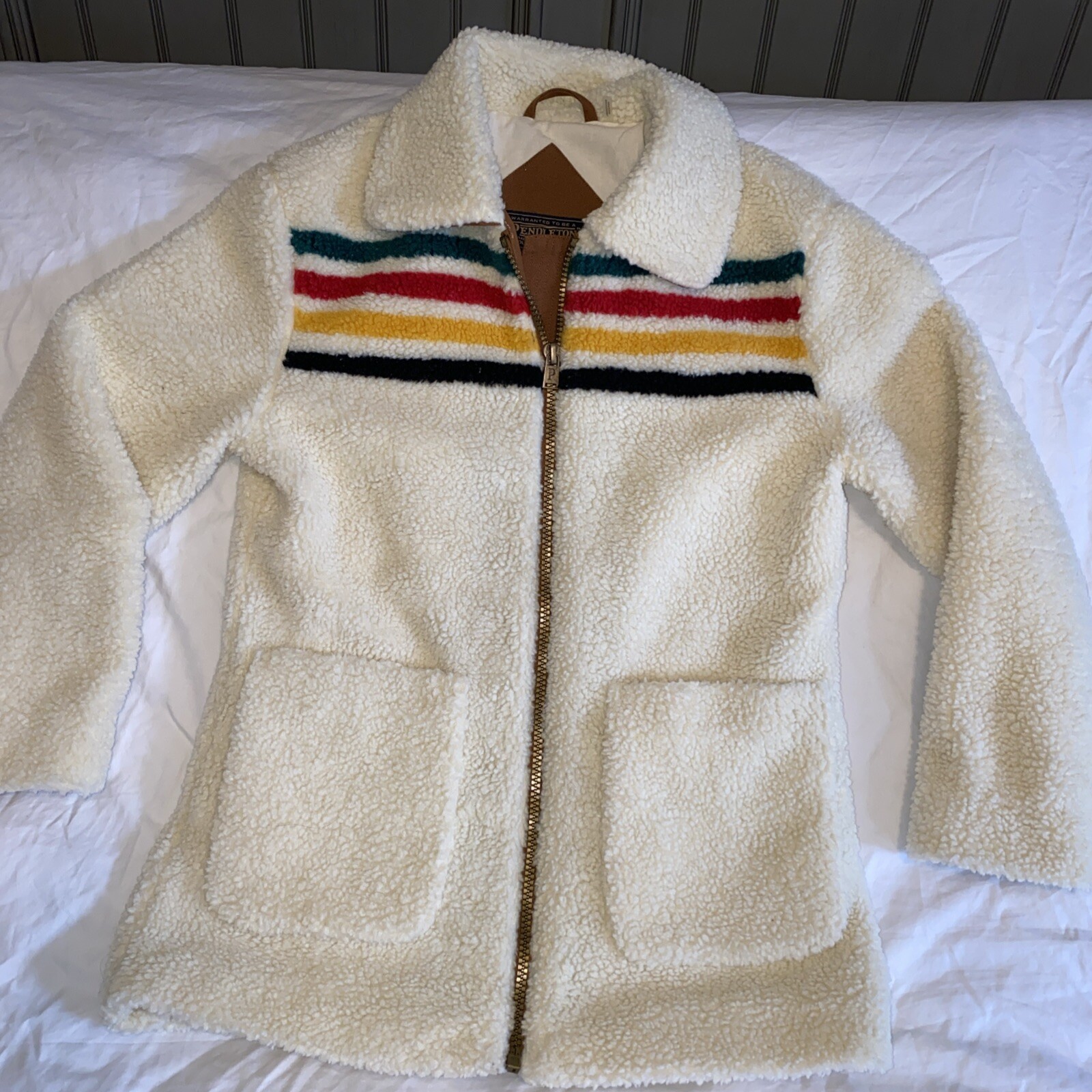 Pendleton Sunset sherpa fleece jacket women small/ Pe… - Gem