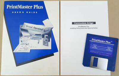 PrintMaster Plus ©1986 Kyocera Unison World for Commodore Amiga 500 ...