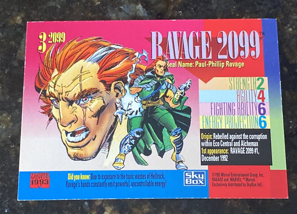 MARVEL UNIVERSE 4 1993 Skybox RED FOIL #3 Ravage 2099 | eBay