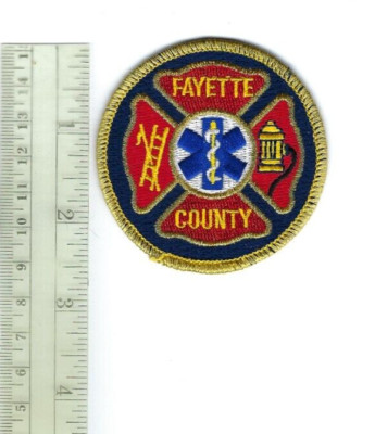 Fayette County GA Georgia Fire EMS Rescue 2.5" hat/vest patch - NEW! | eBay
